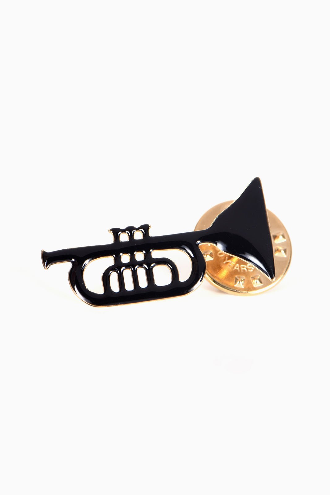 Titlee James Black Trumpet Shaped Pin | Enamel Pin | Clothing Accessory ...